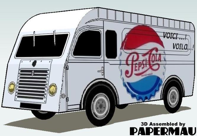 PAPERMAU: Pepsi-Cola Renault Furgon Paper Model By Jean-Pierre Larouzé ...