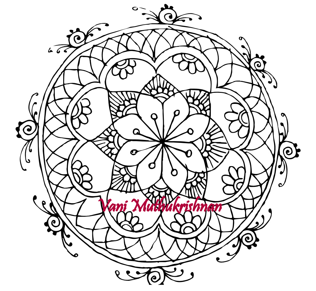 My Kolam: Flowerful rangoli