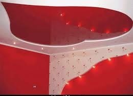 10 Red gypsum false ceiling design for living room 2015