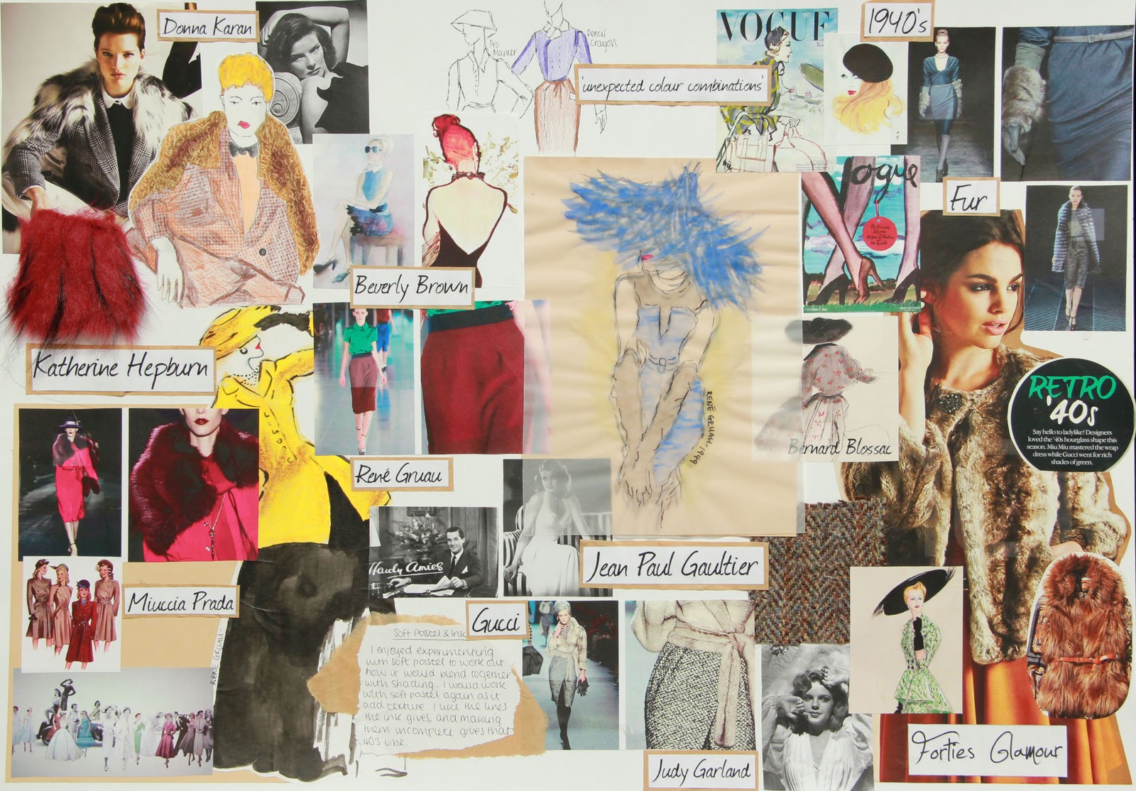 1083723277: 40's and 60's Trends Moodboard, 1940's Blouse Designs, Life ...