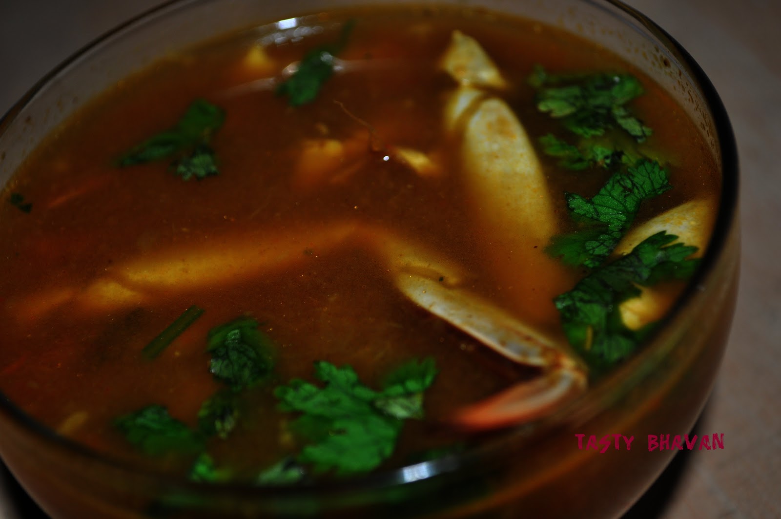 TASTY BHAVAN: NANDU RASAM(CRAB SOUP)