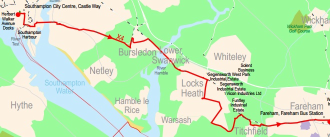 Southampton Bus Update: New First network: routes 4, 4A and X4 analysed