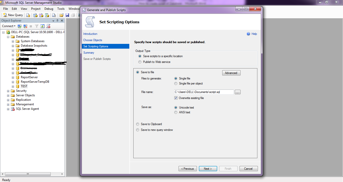 How To Create Script Of Database In Sql Server Aspmantra Aspnetmvcangularjsjquery