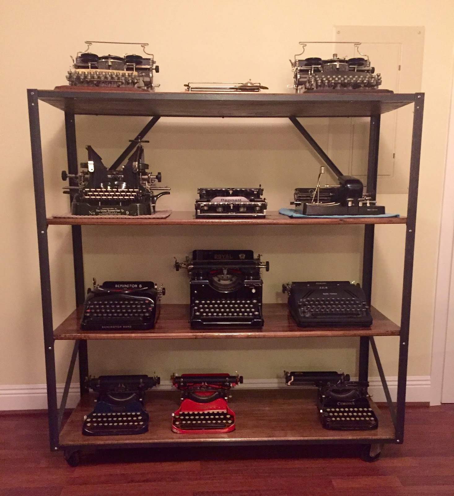 DIY Industrial Display Shelving Unit