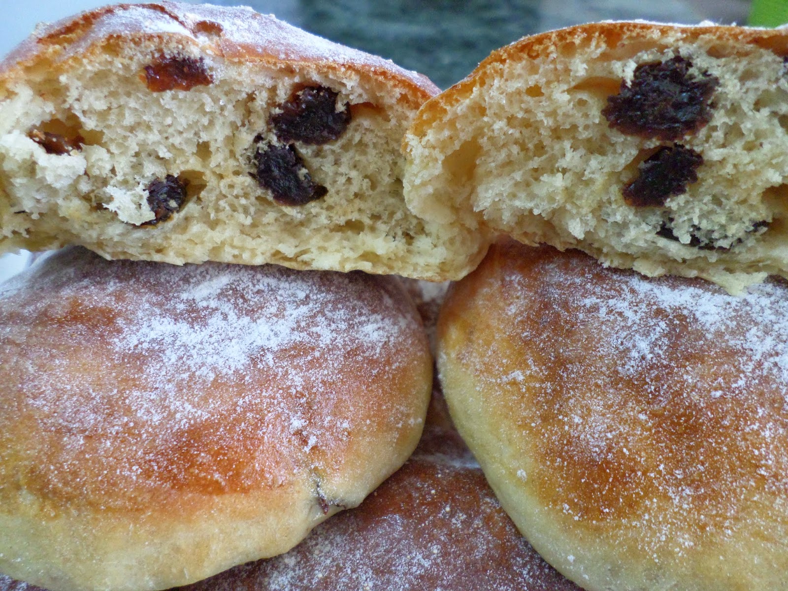 Mi pastelería: Bollos con pasas