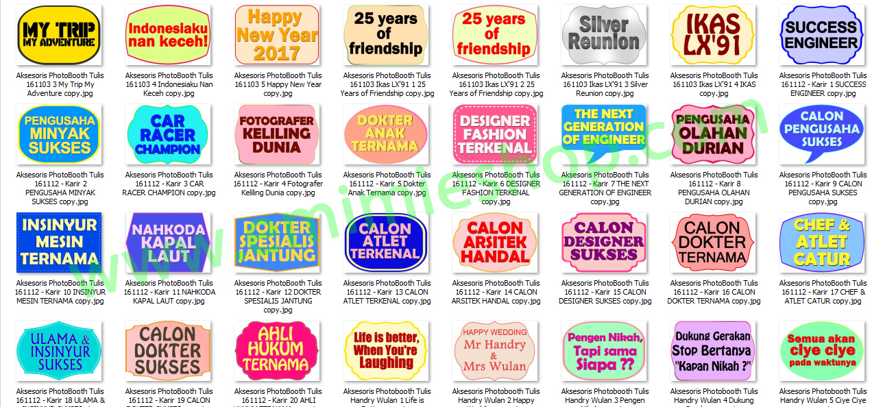 PhotoBooth Props Tulisan Callout Custom Jual Sedia Jasa Aksesoris Props ...