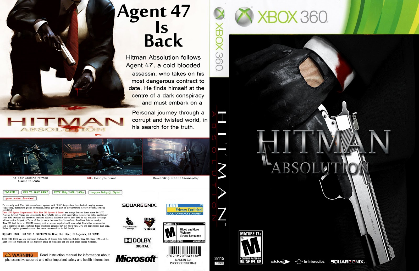 ULTIMATE CAPAS: Hitman - Absolution - Capa + Label