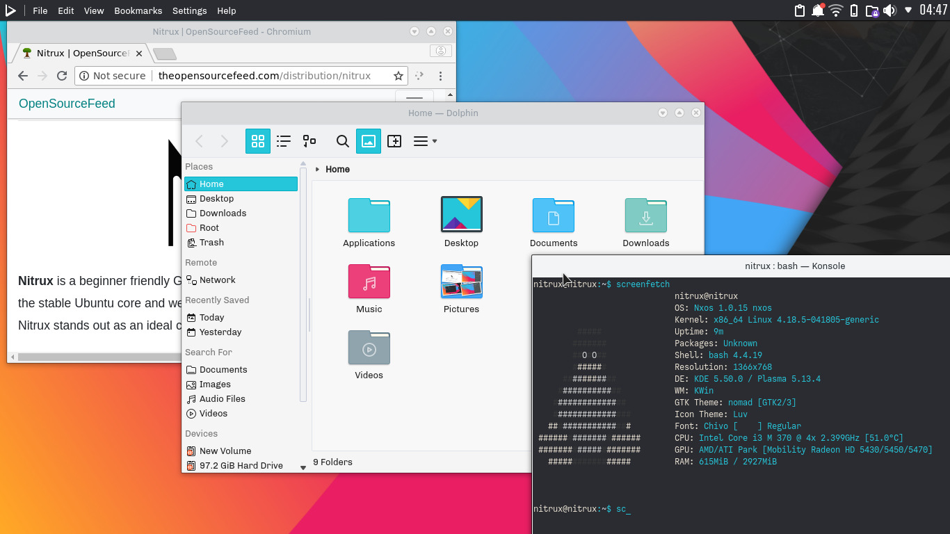 Nitrux OS 1.0.15 screenshots