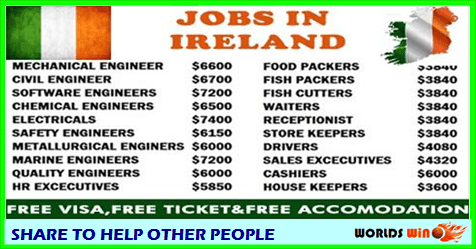 RECRUITMENT TO IRELAND JOB - APPLY NOW - Worldswin: jobs apply ...