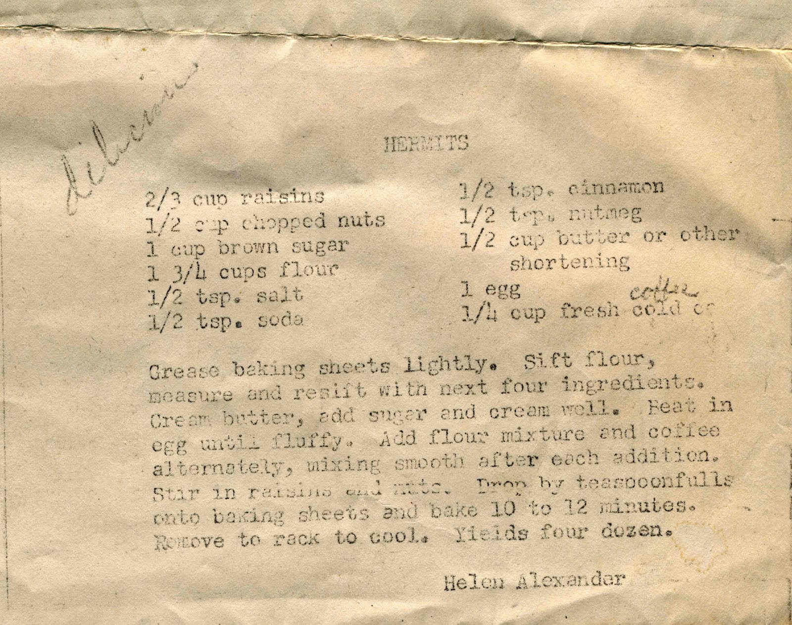 Bygone Food and Recipes: Hermits