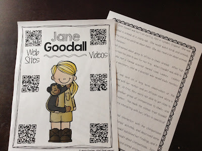 TeacherMomPlus3: Jane Goodall Biography Brochure