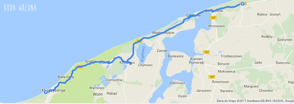 To miejsce na mapie: Ze Świnoujścia na Hel. Rowerowa R10. Świnoujście ...