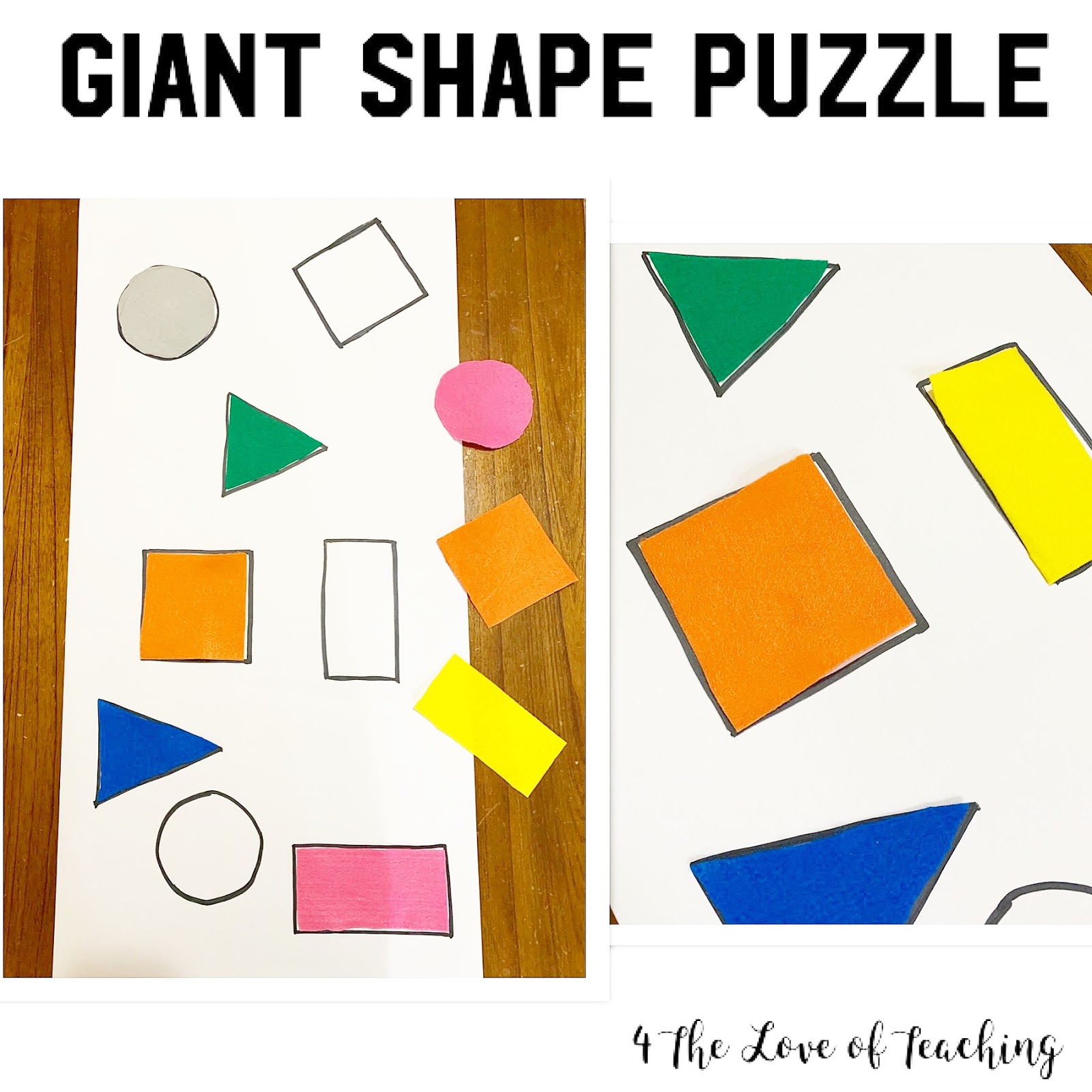 Giant Shape Puzzle - For the Love of Teaching