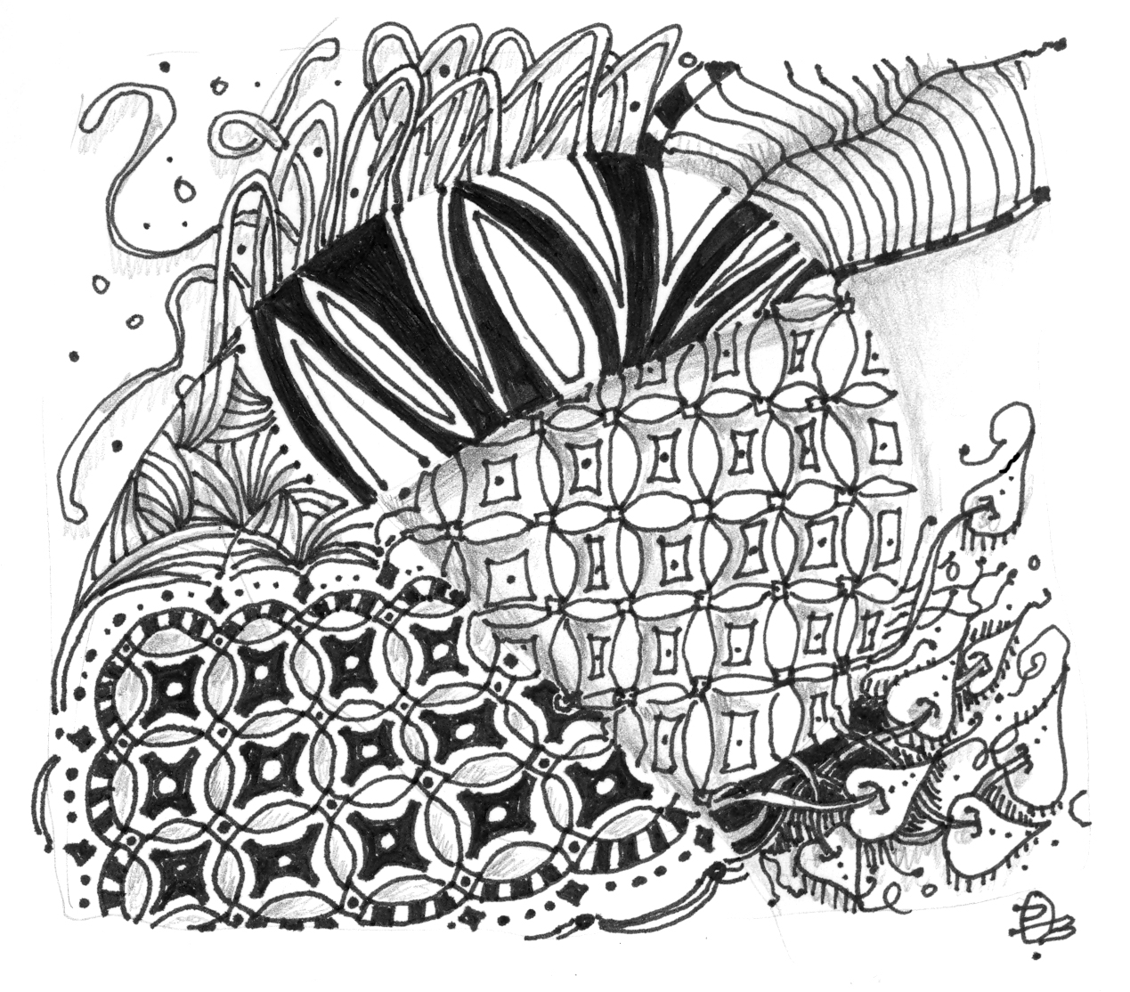 dobriendesign: Challenge #21 - New Official Tangle Pattern Oof