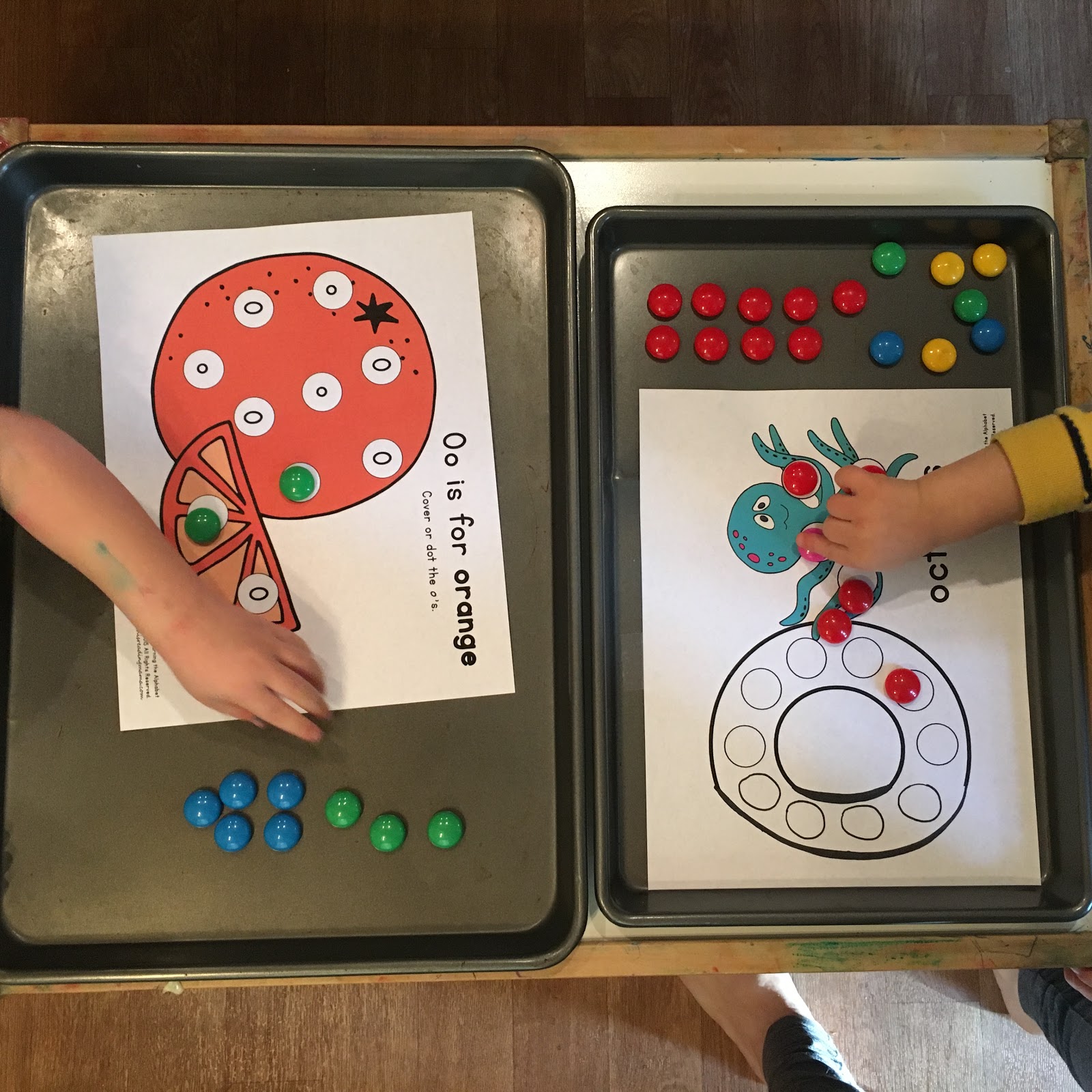 Letter O Activities (ages 3 & 21 months)