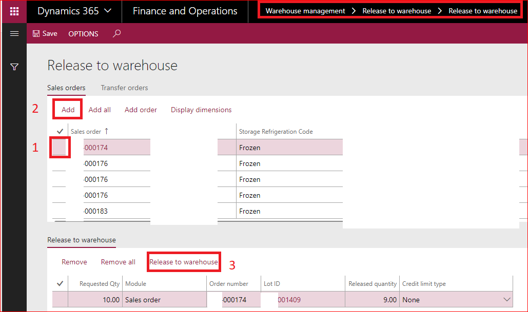 Replenishment Work / Warehouse Management Issues and solutions in D365