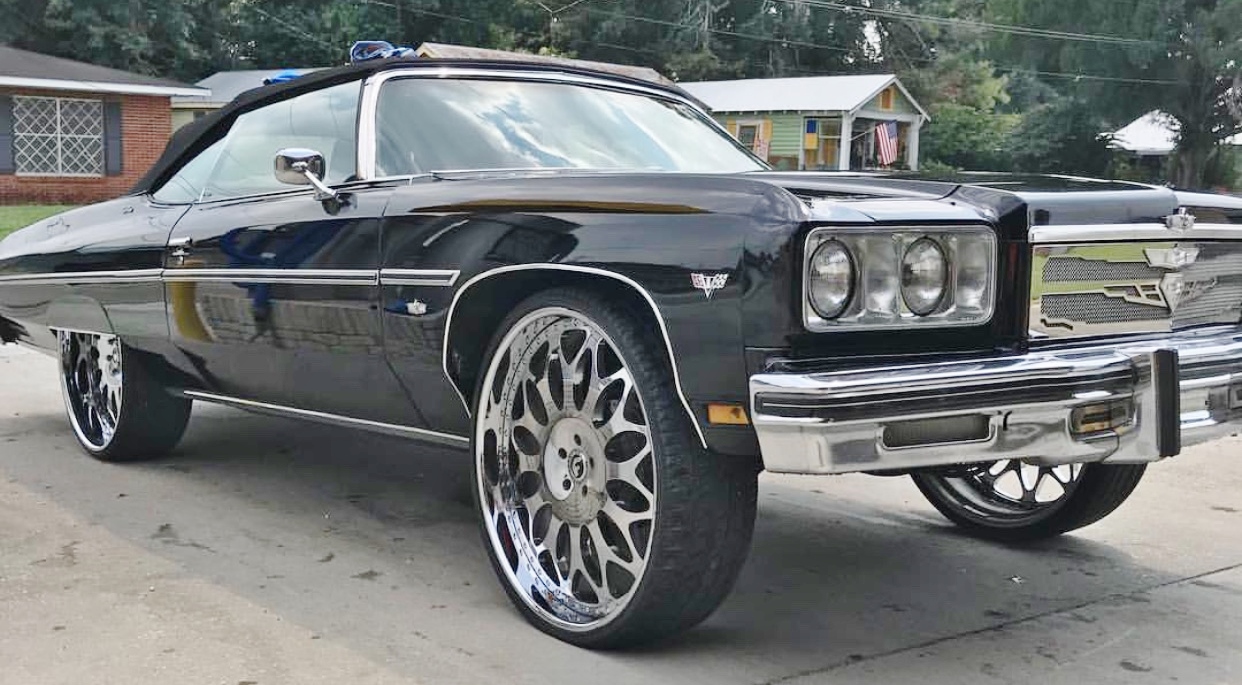 Ace-1: Black 75 Chevy Caprice Vert on 28's Forgiatos Grill Done by ...