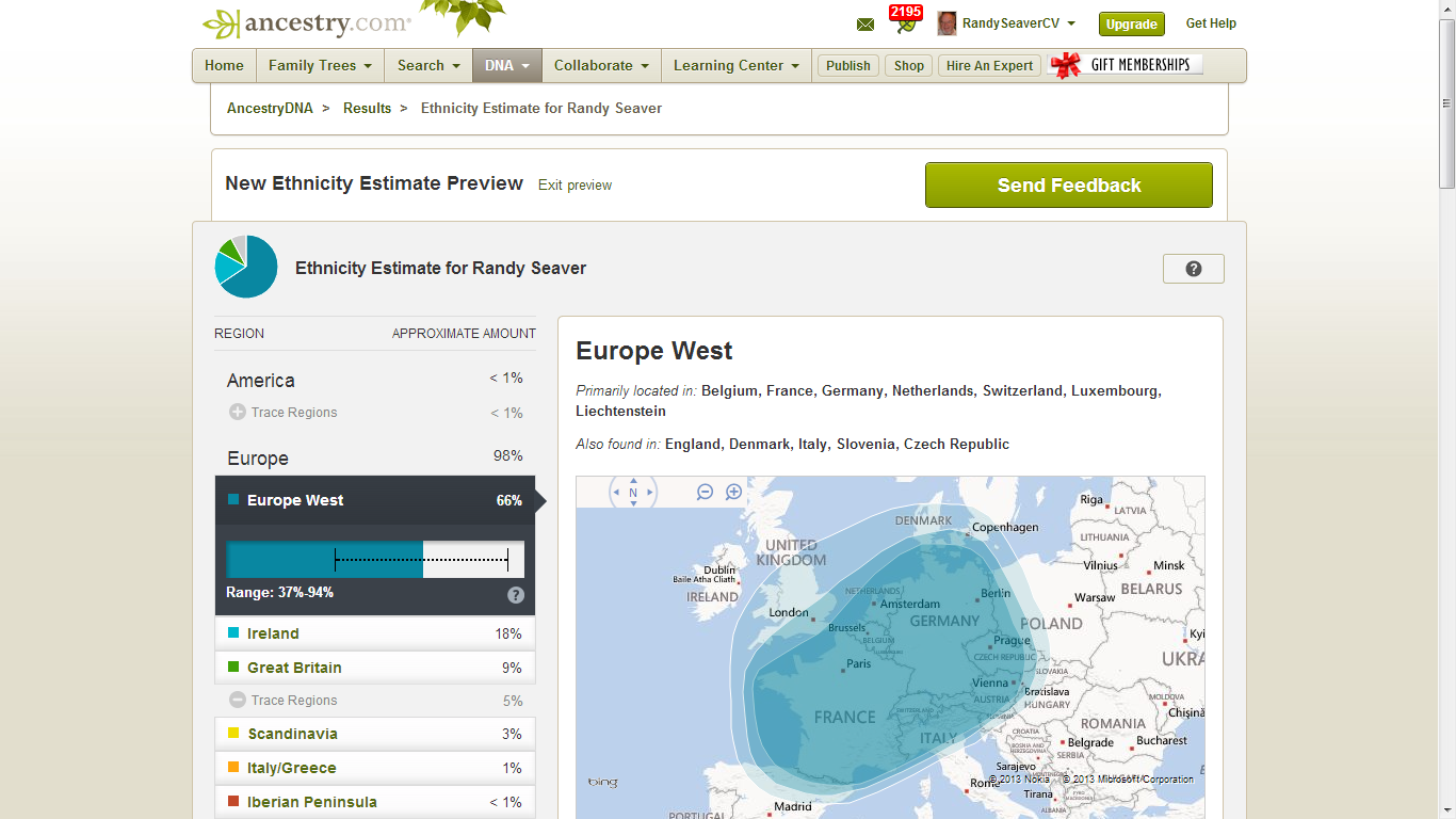 Genea-Musings: First Look at my AncestryDNA Ethnicity Update - Post 2 ...