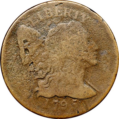 1795 Reeded Edge Large Cent offered in auction | Lunaticg Coin