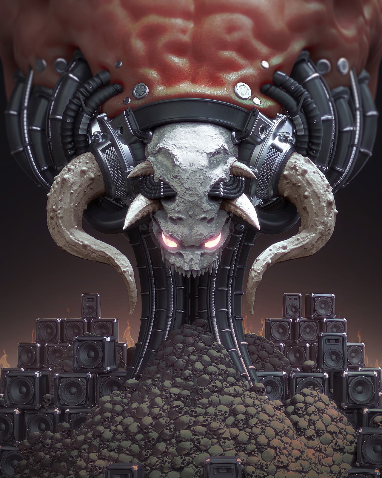 Images: A Collection Of Creatures With Skulls And Metal Tubes