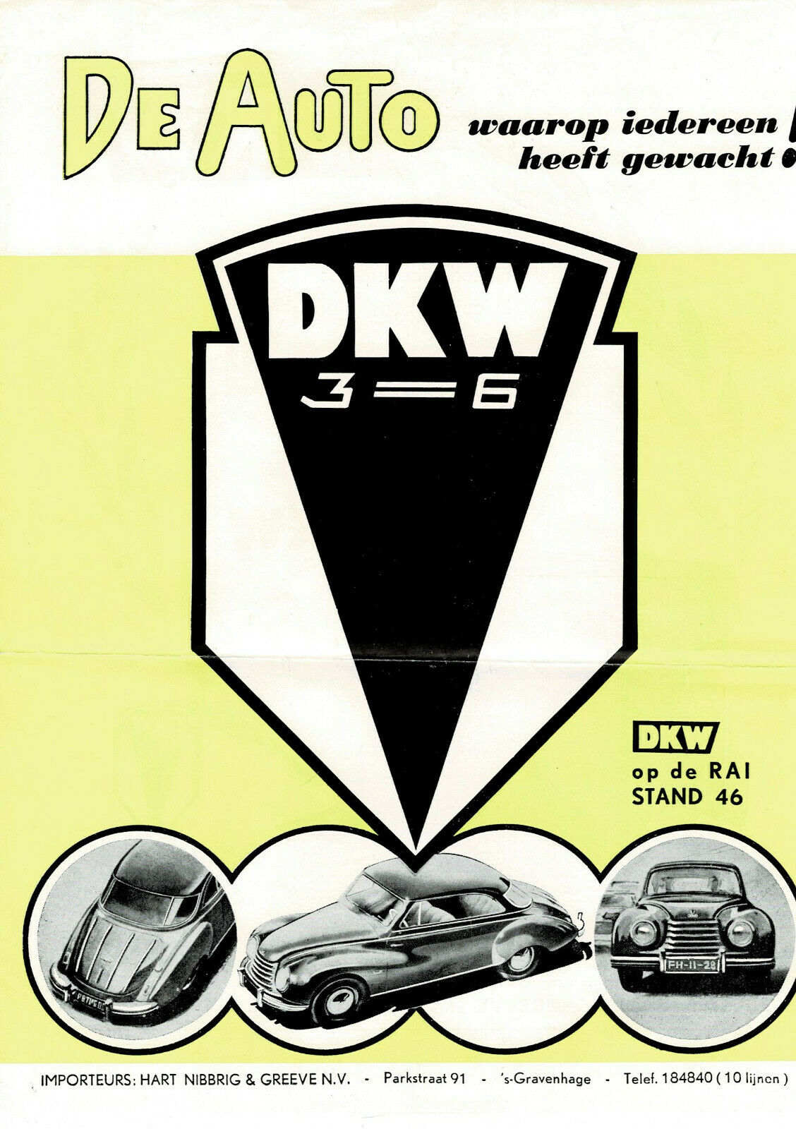 DKW Auto-Union Project: 1955 DKW F91 Dutch Advertisment