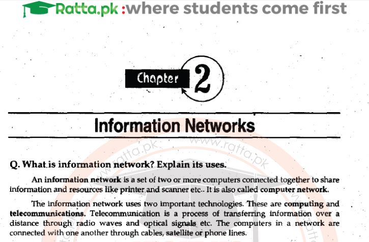 1st Year Computer Chapter 2 Long Questions pdf - 11th class - Ratta.pk