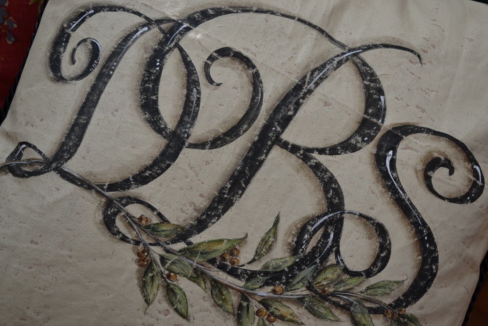 Preppy & Pink: HANDPAINTED MONOGRAMMED PILLOWS!