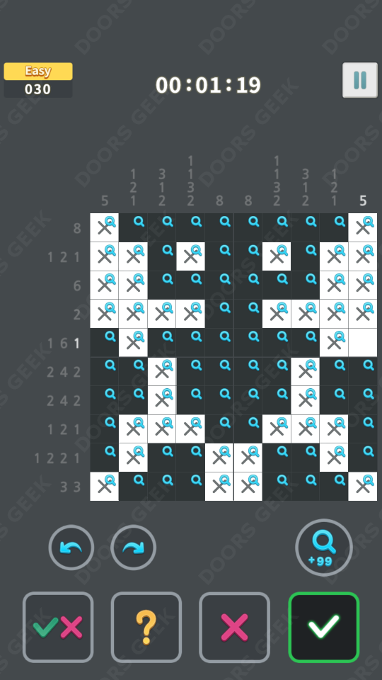Nonogram King Easy Level 30 Solution ~ Doors Geek