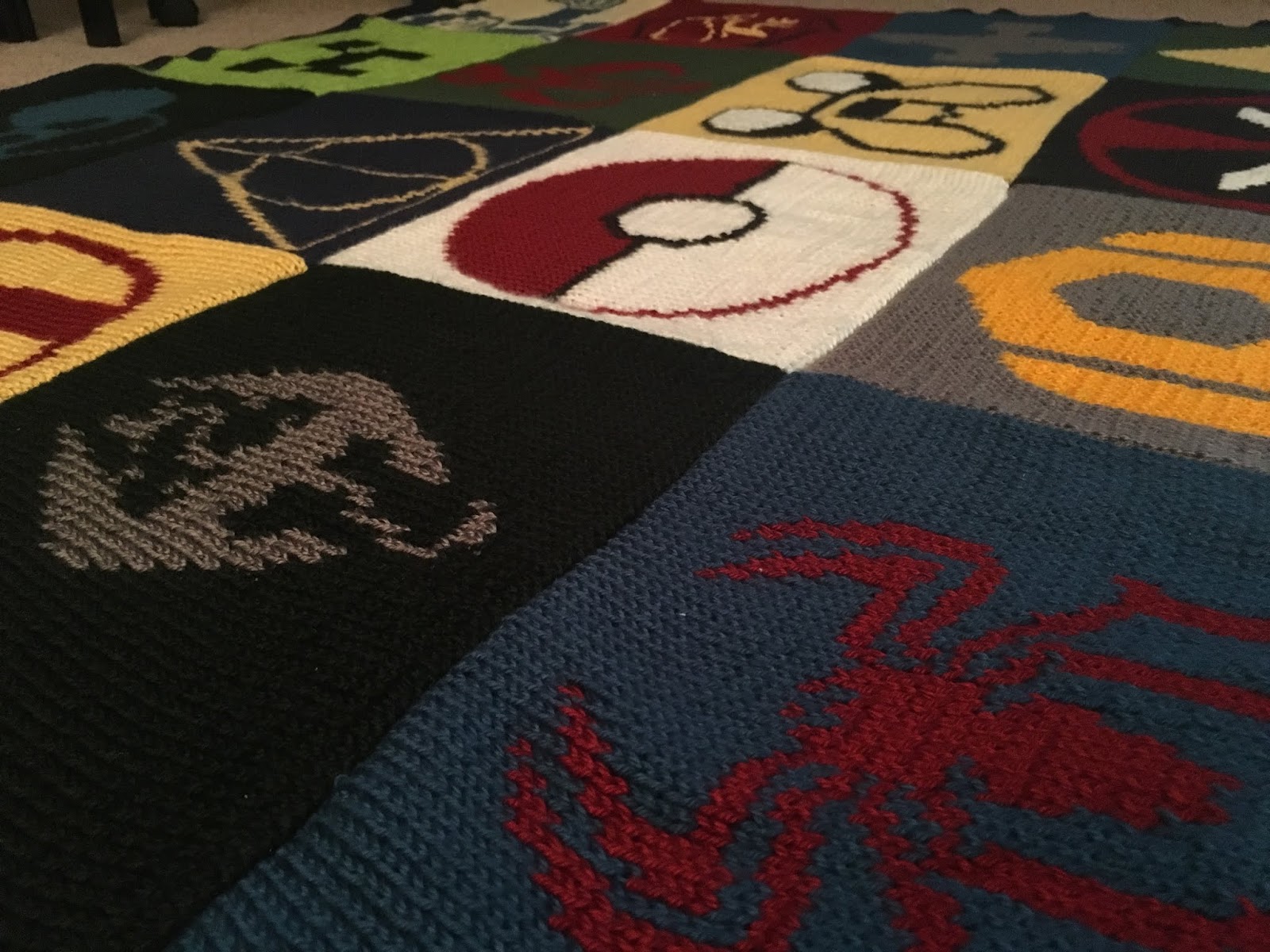 Nerdy Knitted Patch Blanket — The Nifty Nerdarella