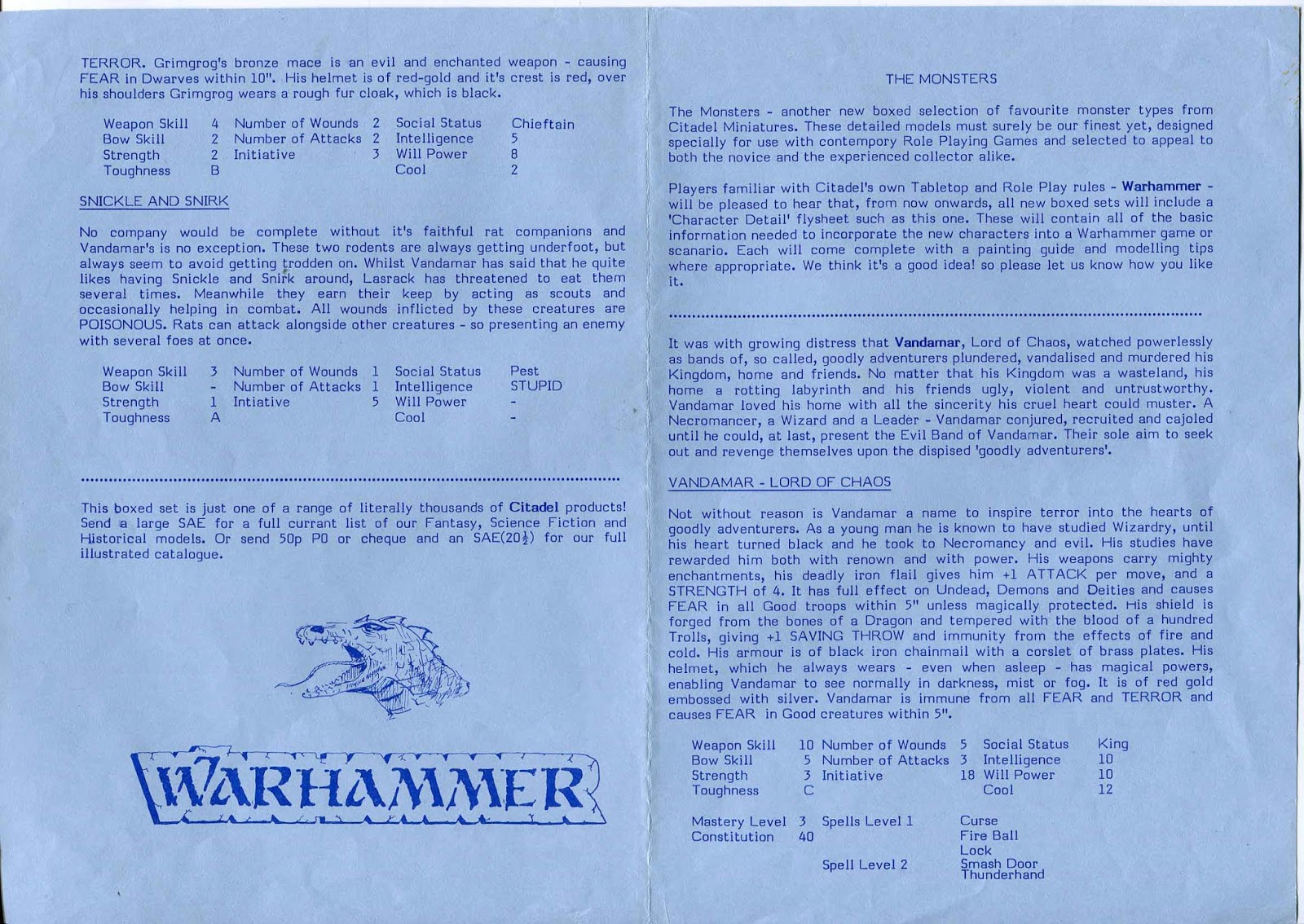 Eldritch Epistles: Citadel box set scenarios: useful Oldhammer inspiration