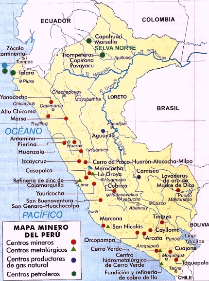 DE JESUS GÓMEZ: MAPA MINERO DEL PERU