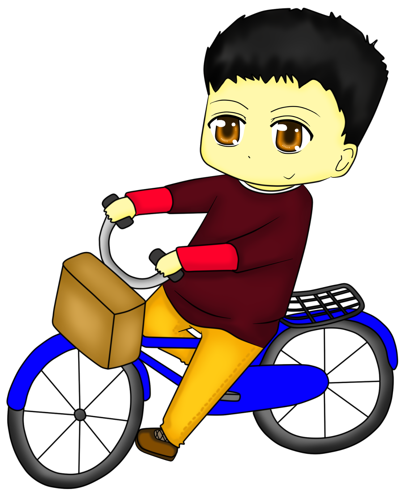 Diya Hanun: Chibi doodle boy naik basikal