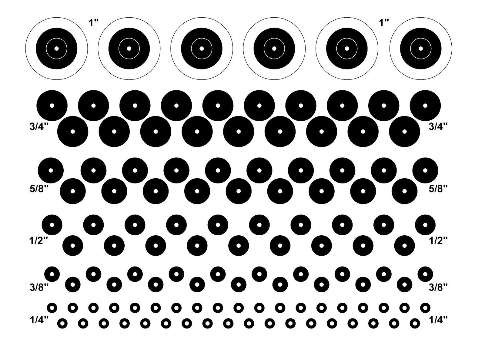 Распечатай и Стреляй!: Мишень с кругами разных размеров. The target ...