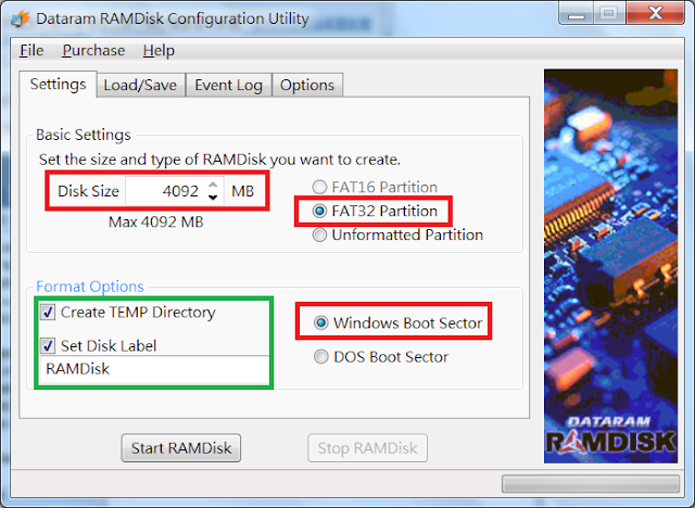 Dataram Ramdisk 安裝指南設定大全：記憶體加速，系統瀏覽器健步如飛！ @ 符碼記憶
