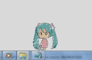 Mascotitas para pc Shimeji de miku rayas (Vocaloids)