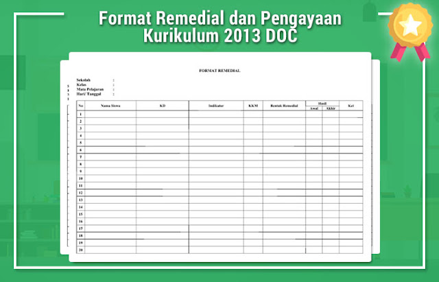 Dapatkan Gratis! Format Remedial dan Pengayaan Kurikulum 2013 DOC ...