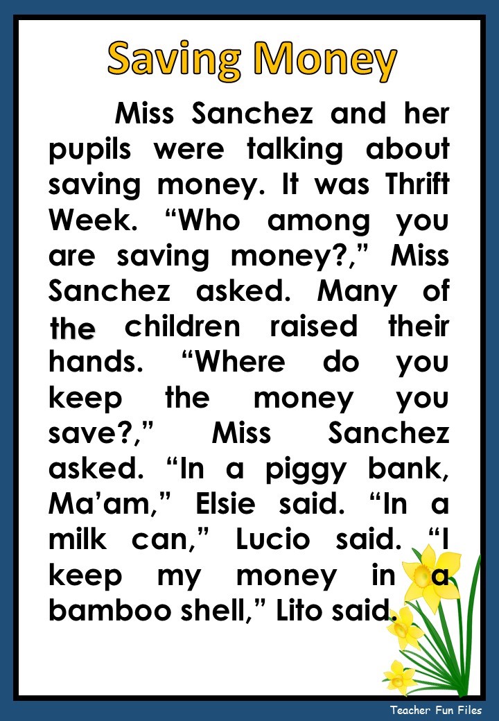 Teacher Fun Files: English Reading Passages 24