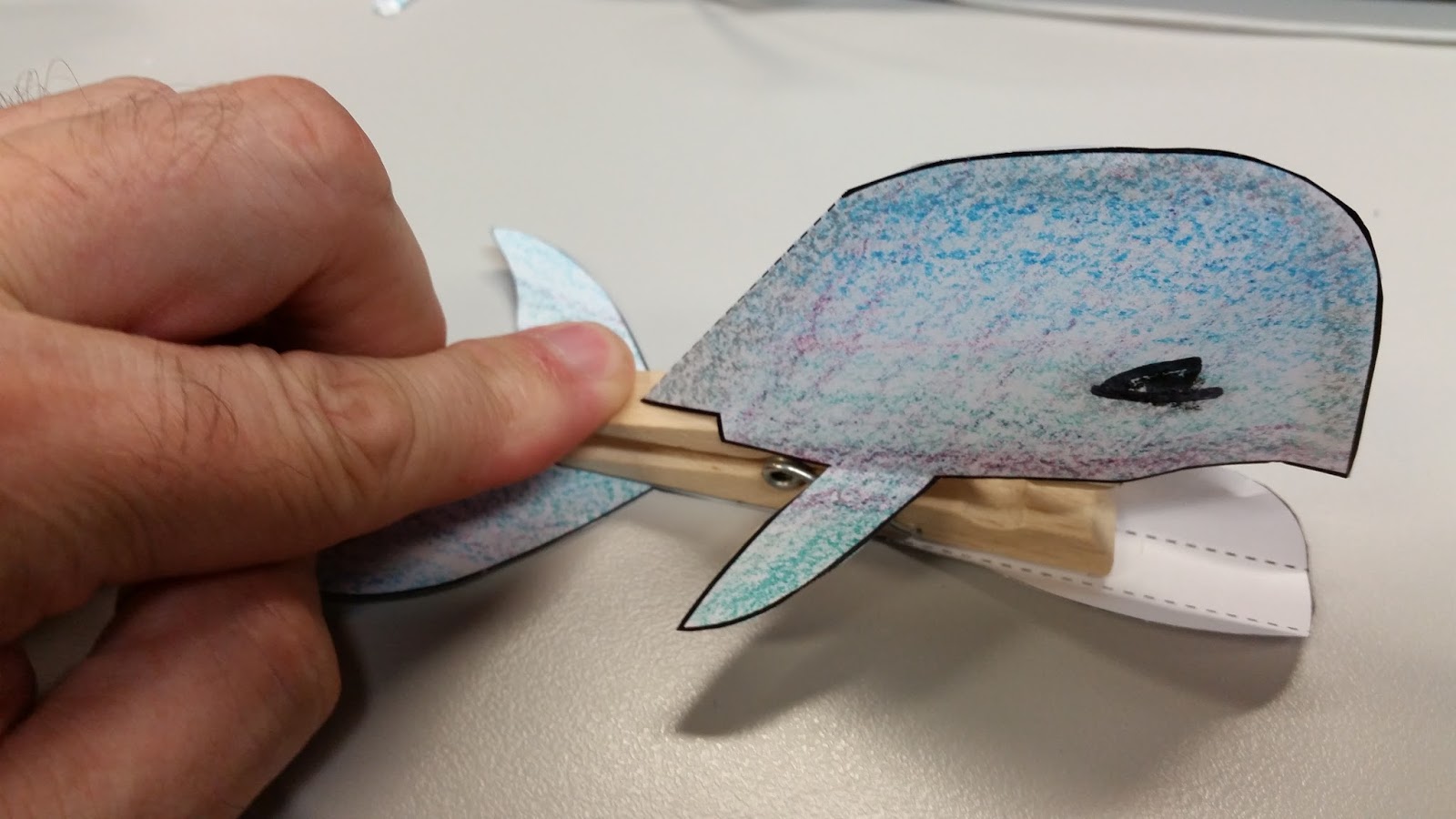 Honzablog: Peg Whale - Craft activity