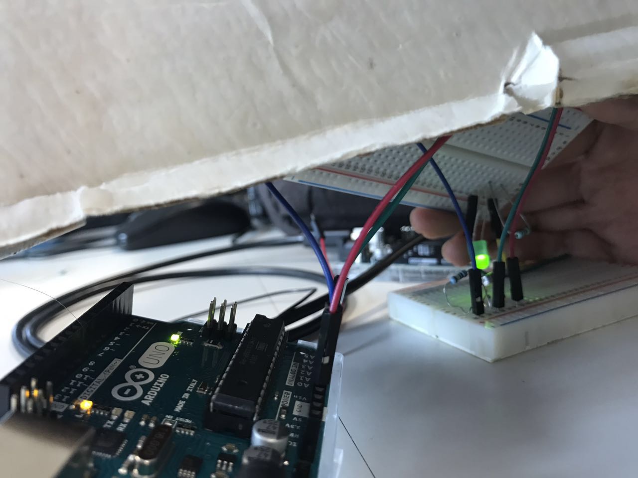 Arduino simple visible light communication