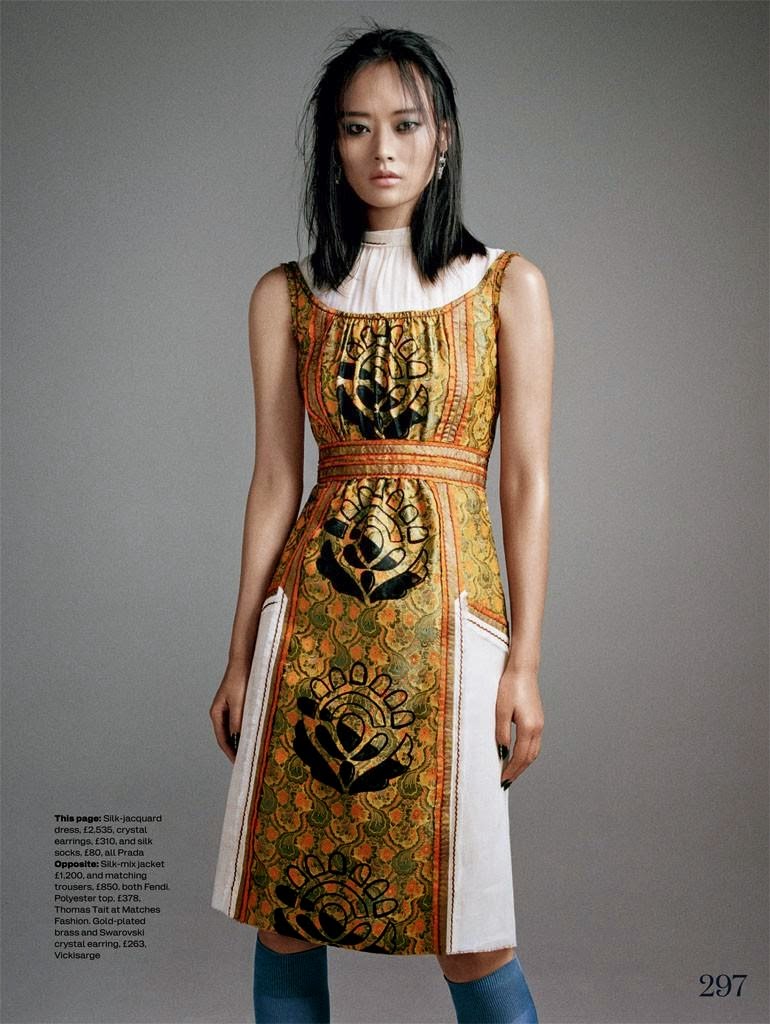 ASIAN MODELS BLOG: EDITORIAL: Li Xiao Xing in Elle UK, March 2015