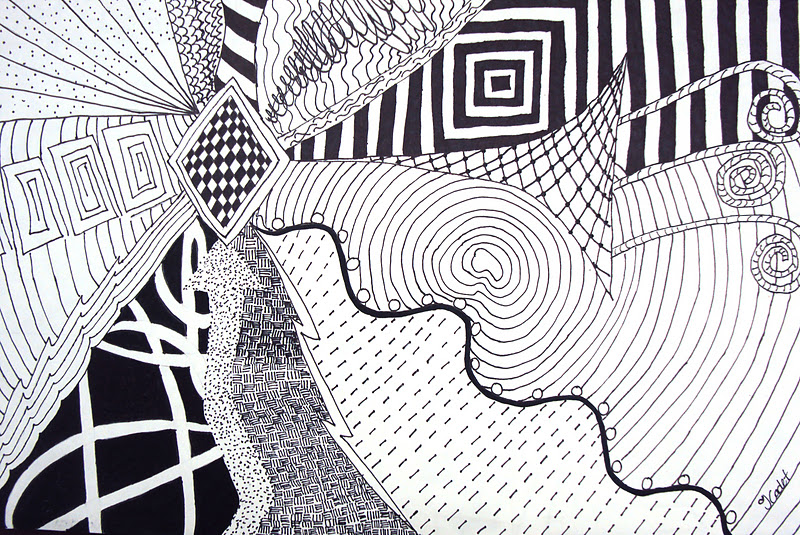 Art 1: Black and White Nonobjective Compositions