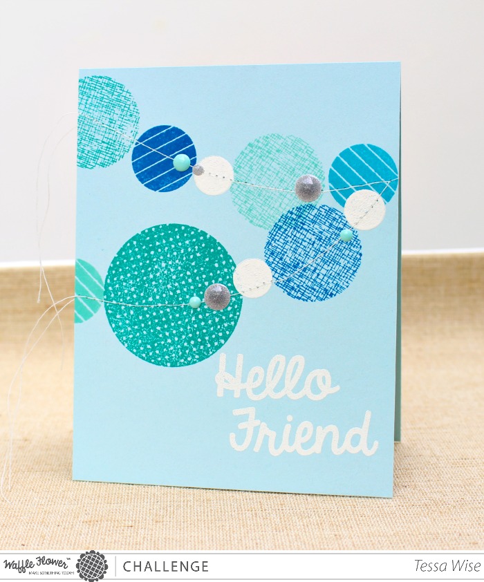 CRAFTY GIRL DESIGNS: Waffle Flower Challenge- Hello Friend Card