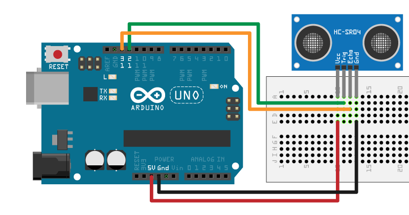 HC SR04 utrasonic sensor