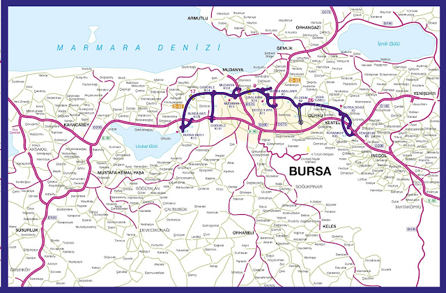 Turkey Tourist Maps: Bursa maps
