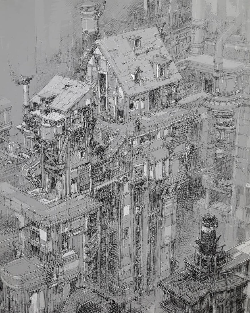 Drawings Of Fantasy Cities