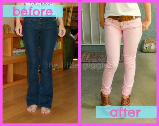 Dejavu*Crafts: Make your own Rose colored Skinny jeans!!