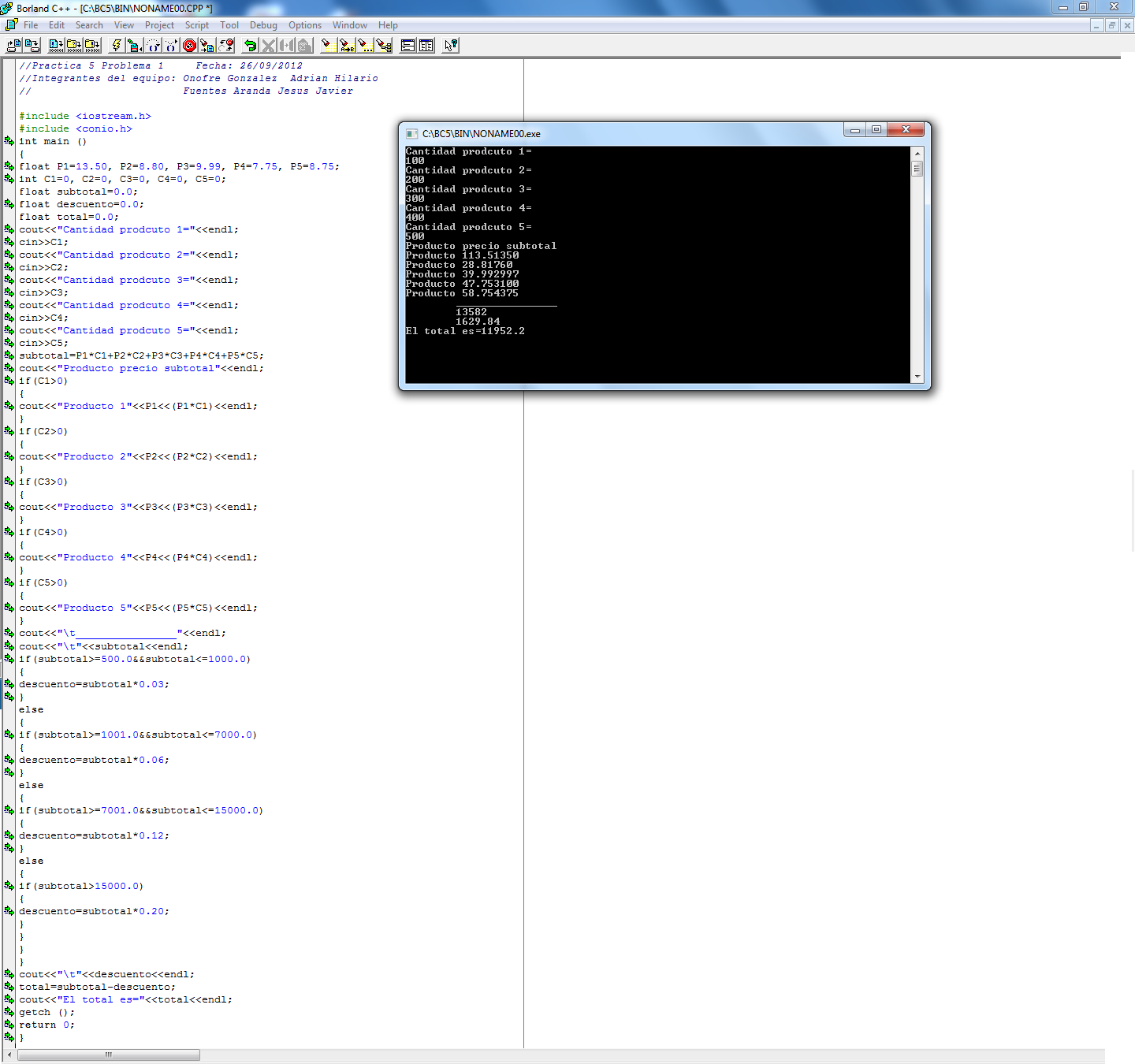 programacion estructurada: Practica 5