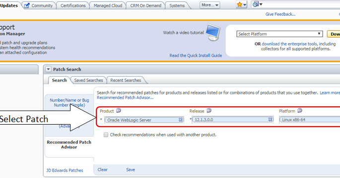 Weblogic12c Essentials Certification Installing A Patch In Weblogic 12 1 3 Using Opatch Utility