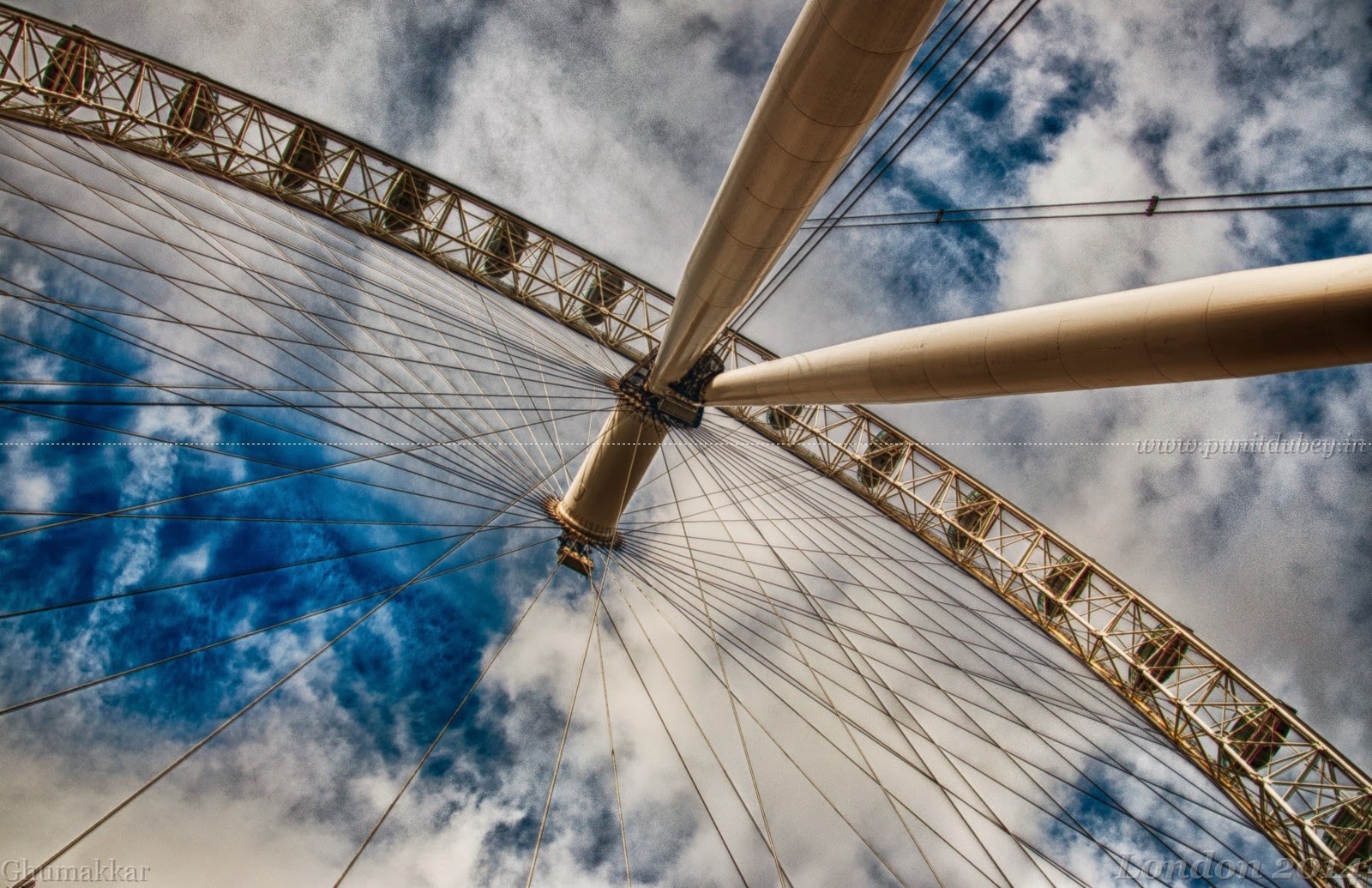 London Eye Close Up At Night