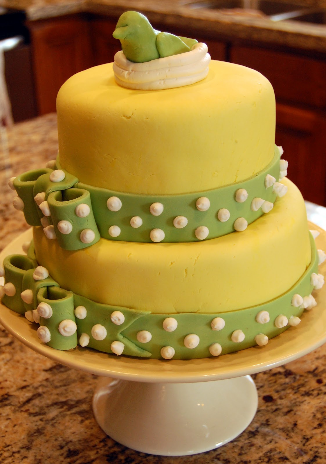 the audzipan anthology: Yellow and Green Bird Birthday Cake